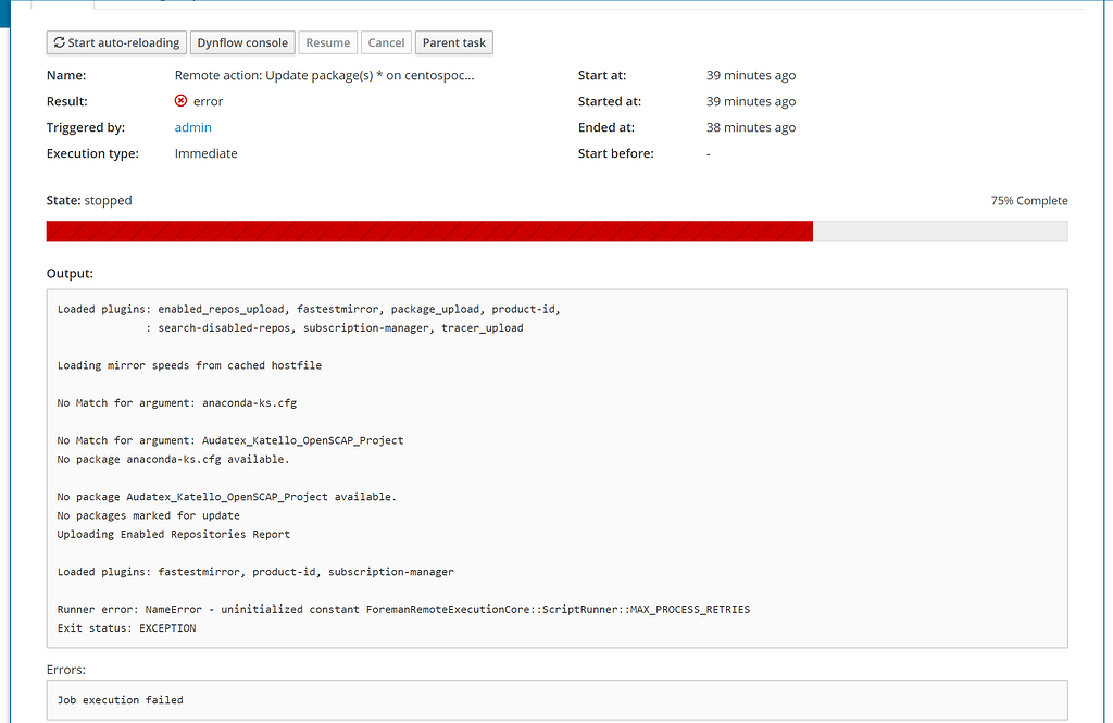 How To Patch And Reboot A Server Using The The Foreman Remote Execution Plugin Without Lossing