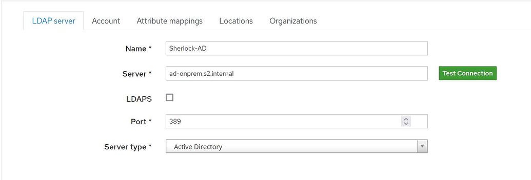Ldap auth failing for bind user - Support - TheForeman