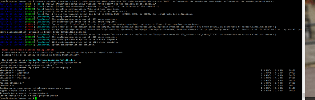 Foreman instllation on el8 - Support - TheForeman