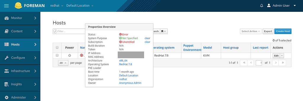 Host overview on hosts status click - RFCs - TheForeman