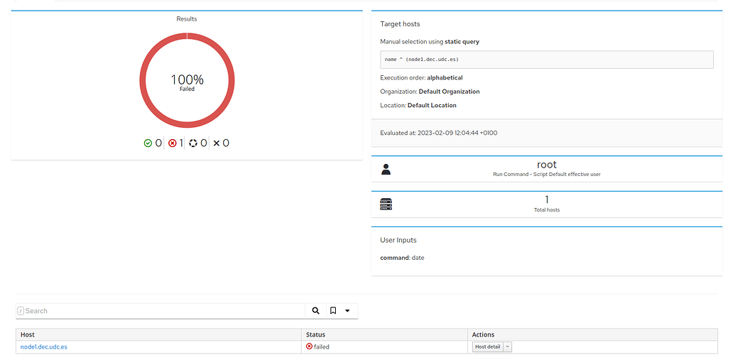 Remote Execution Failed-Foreman - Support - TheForeman