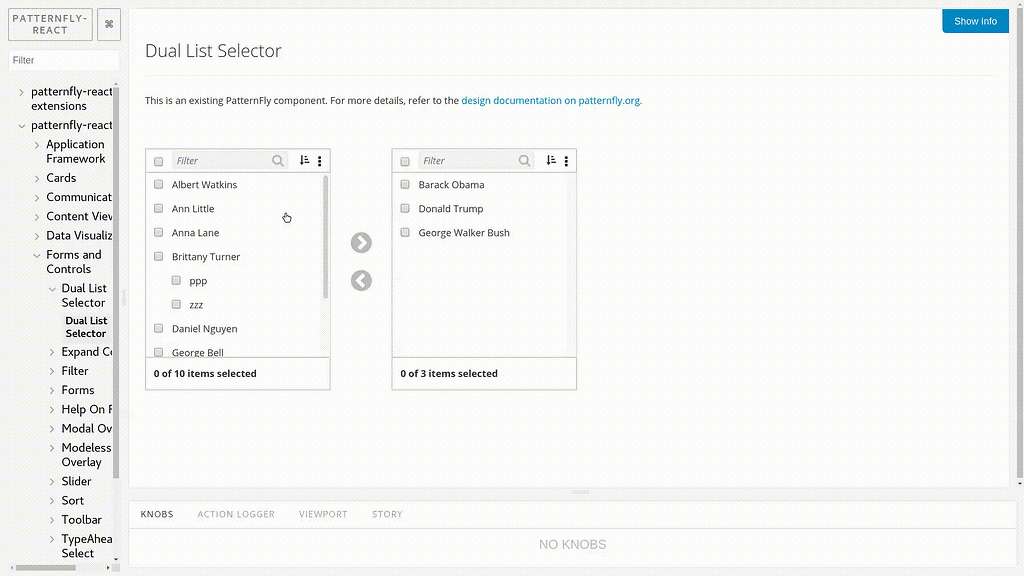 Dual List component is almost ready on Patternfly - Development - TheForeman