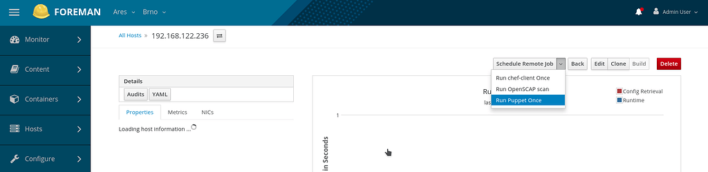 Dropping "Run puppet" button with a replacement using remote execution plugin - Community ...