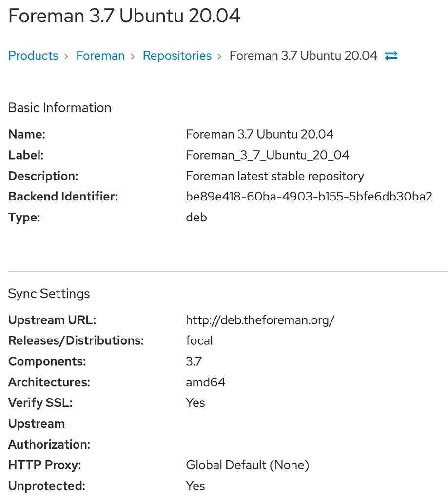 Getting an error “No valid Release file found for ‘focal’” while sync Foreman 3.7 repo - Support ...